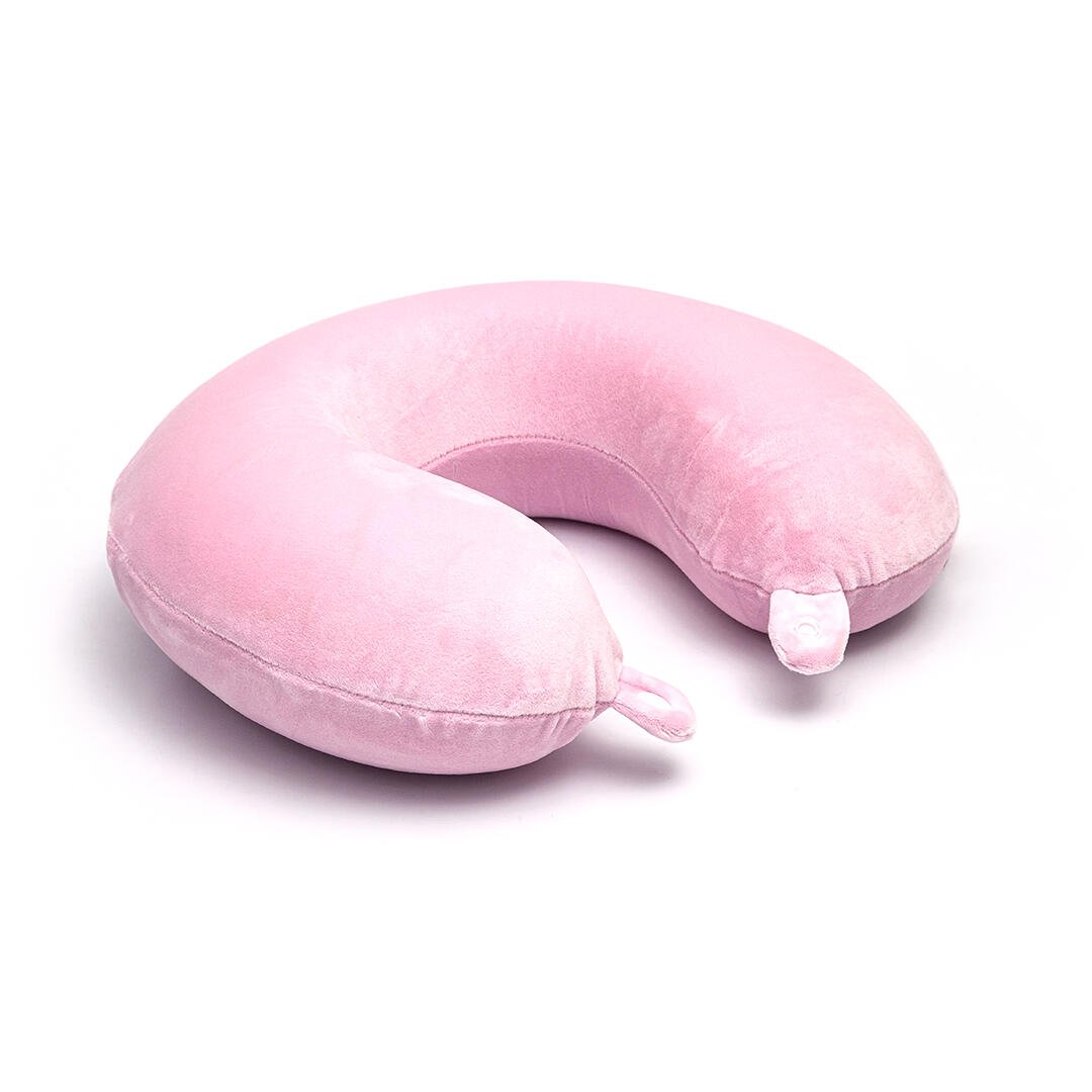 Almohada de Viaje Rosado 30x30cm Suave Fondo Entero – Bylmo