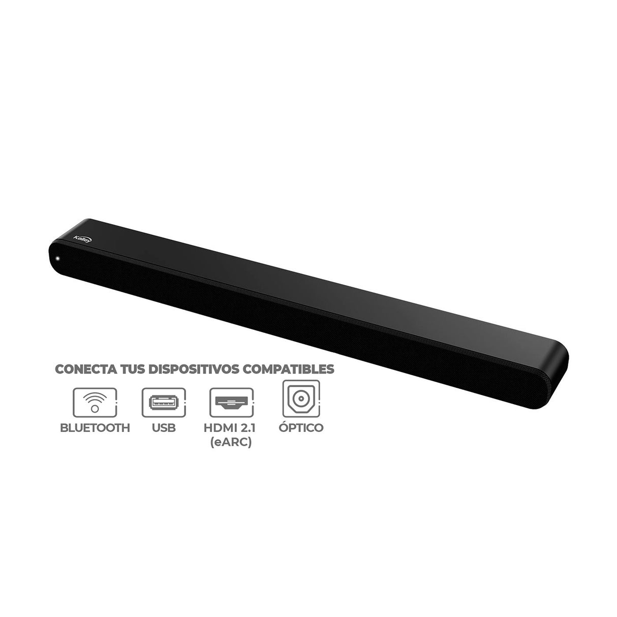 Barra de Sonido Kalley Negro 76x6cm con Conexión Bluetooth y con Contr ...