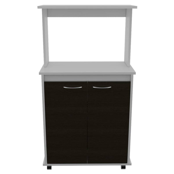 Mueble Auxiliar Italia Blanco y Wengue 63 cm con Dos Puertas y ...